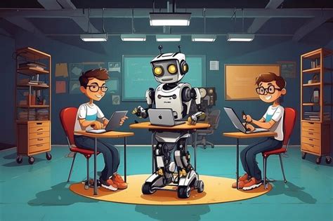 Premium Photo School Robotics Project Illustration Design