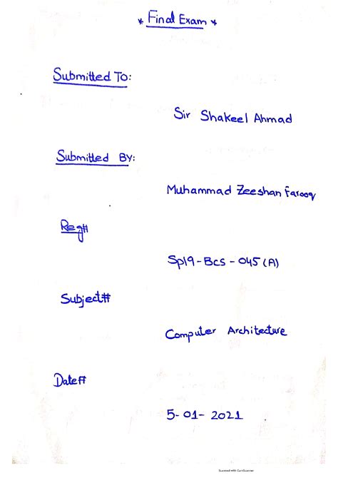 Solution Computer Architecture Final Paper Studypool