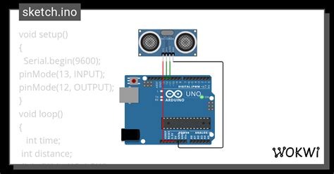 Ultrasonic Distance Wokwi Esp32 Stm32 Arduino Simulator