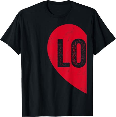 Couple Half Heart Love Funny Valentines Day Women Men Adult T Shirt Men