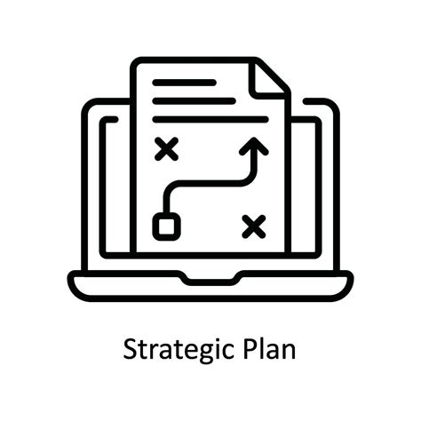 Strategic Plan Vector Outline Icon Design Illustration Product