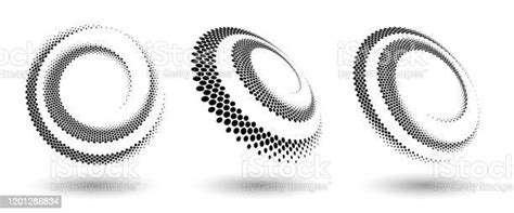 하프 톤 원 프레임 추상도 도트 로고 엠블럼 디자인 요소 모든 프로젝트에 대 한 둥근 테두리 아이콘 또는 백그루드 벡터 Eps10 그림입니다 0명에 대한 스톡 벡터 아트 및