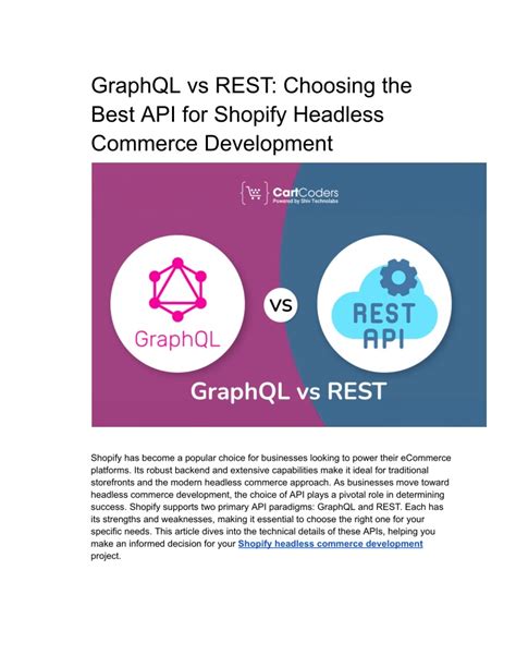 ppt graphql vs rest choosing the best api for shopify headless