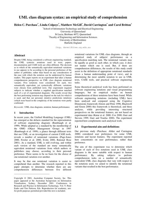 PDF UML Class Diagram Syntax An Empirical Study Of Comprehension