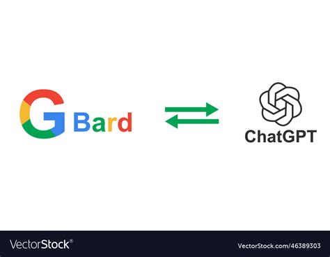 Google Bard Ai Vs Chatgpt Chatbot Technology Vector Image