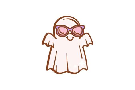 Cute Ghost Wearing Sunglasses Svg Cut File By Creative Fabrica Crafts