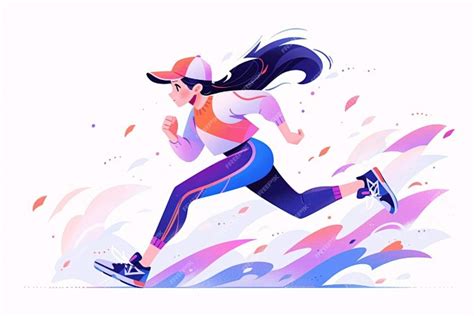 运动员女孩跑步运动减肥户外运动健身插图