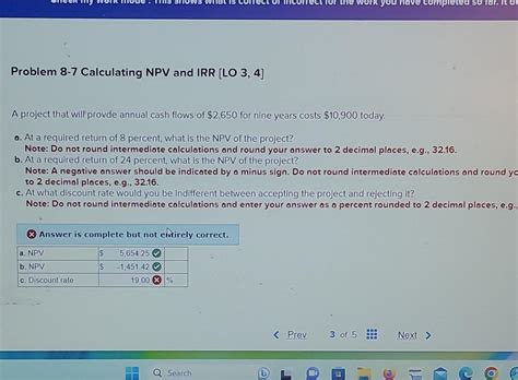 Solved A Project That Will Provde Annual Cash Flows Of