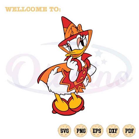 Halloween Daisy Duck Svg Disney Character Cutting Digital Files
