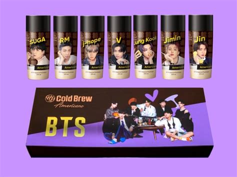 BTS Coffee Gift Set With Your Name In Korean Etsy
