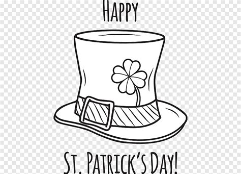 Feliz Dia De San Patricio Clipart Blanco Y Negro