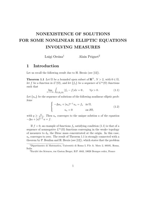 PDF Non Existence Of Solutions For Some Nonlinear Elliptic Equations Involving Measures