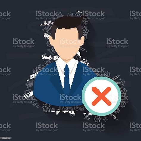 Businessman Design On Blackboard Background Clean Vector Stock