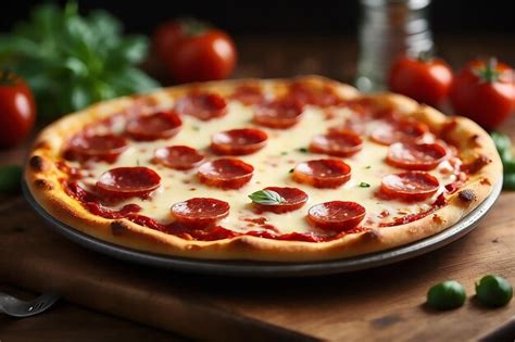 Premium Photo Pepperoni Pizza On Black Background
