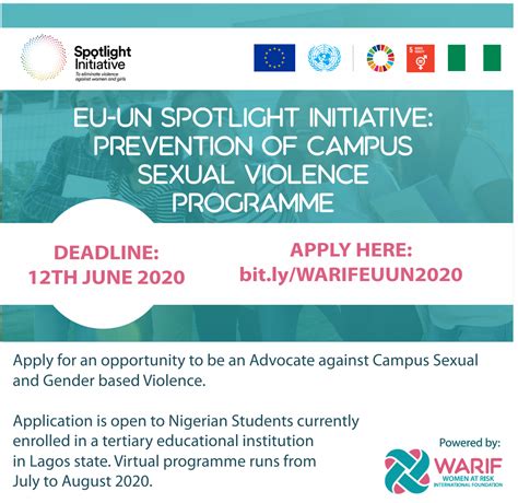 Eu Un Spotlight Initiative Prevention Of Campus Sexual Violence