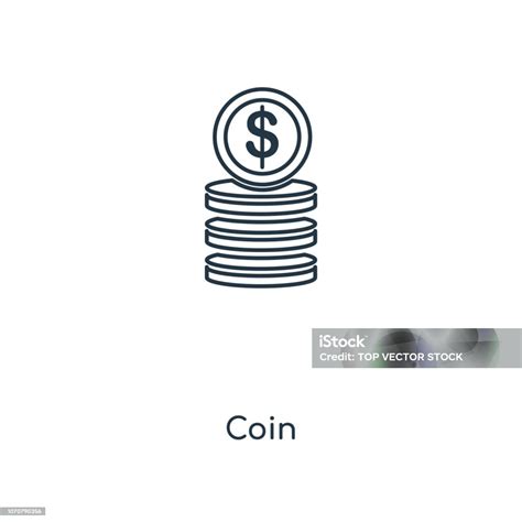 동전 개념 선 아이콘입니다 선형 동전 개념 개요 기호 디자인입니다 이 간단한 요소 그림 사용할 수 있습니다 웹 및 모바일 Ui Ux가 경제에 대한 스톡 벡터 아트 및 기타