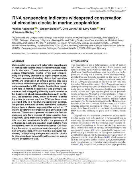 Pdf Rna Sequencing Indicates Widespread Conservation Of Circadian