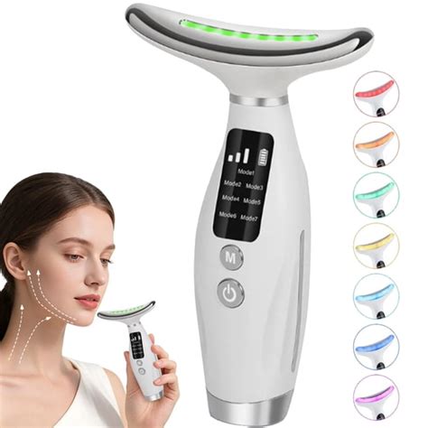 Neck And Face Massager With Led Light Therapy Microcurrent Neck