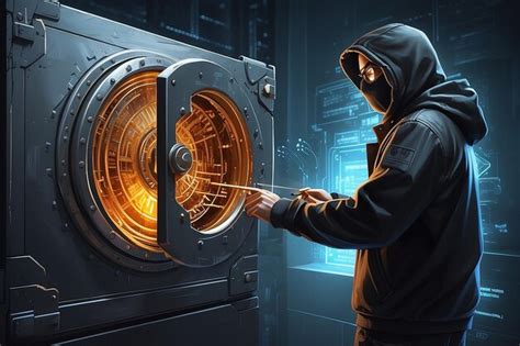 Premium Photo An Illustration Showcasing A Hacker Breaking Into A