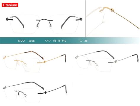 5008 Frameless Rimless Flexible Titanium Eyeglasses Products Wenzhou
