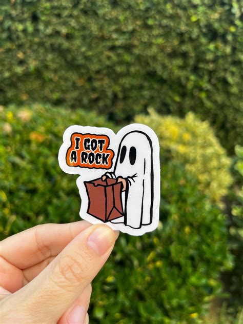 I Got A Rock Its The Great Pumpkin Charlie Brown Waterproof Sticker