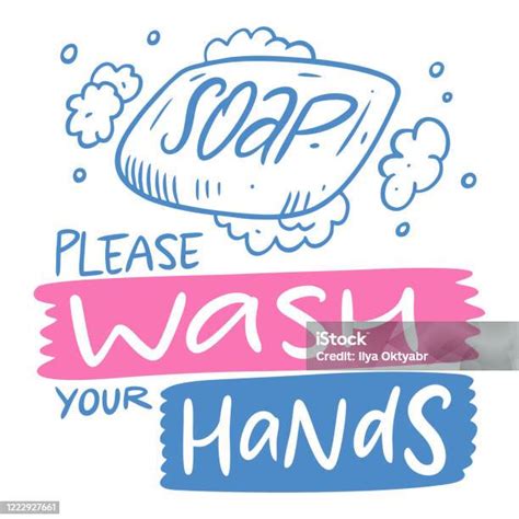 손을 씻으십시오 다채로운 벡터 일러스트레이션입니다 흰색 배경에 격리 건강관리와 의술에 대한 스톡 벡터 아트 및 기타 이미지 건강관리와 의술 기포 깨끗한 Istock