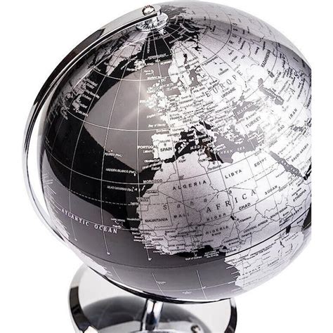 Mini Glob Cu Hartă Politică 14 Cm Negru Gebhardtmd