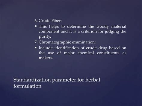 Standardization Parameters For Herbal Formulationspptx