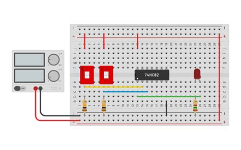 Circuit Design Nor Gate Tinkercad