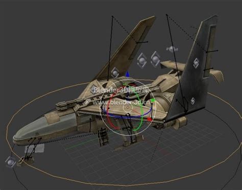 Blender 未来主义战斗机3d模型素材资源免费下载 Blender3d模型库