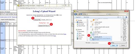 how to import bulk data csv file lelong my help