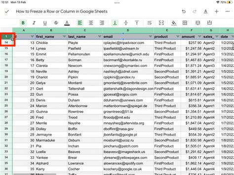 How To Freeze A Row Or Column In Google Sheets Layer Blog