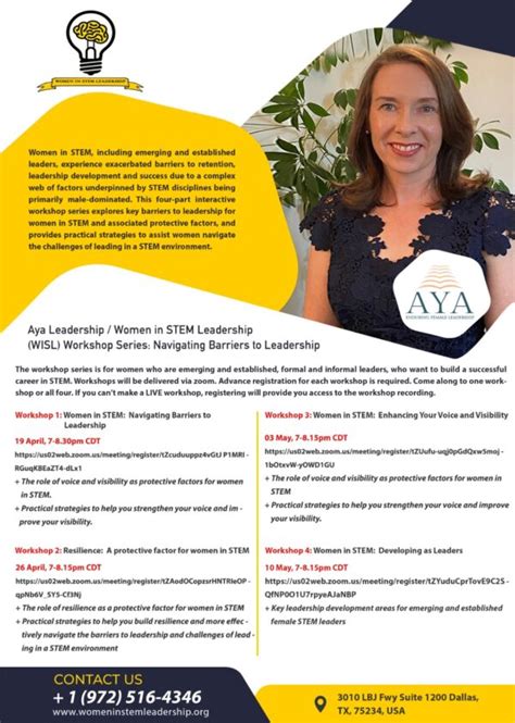 Workshop Series Women In Stem Leadership