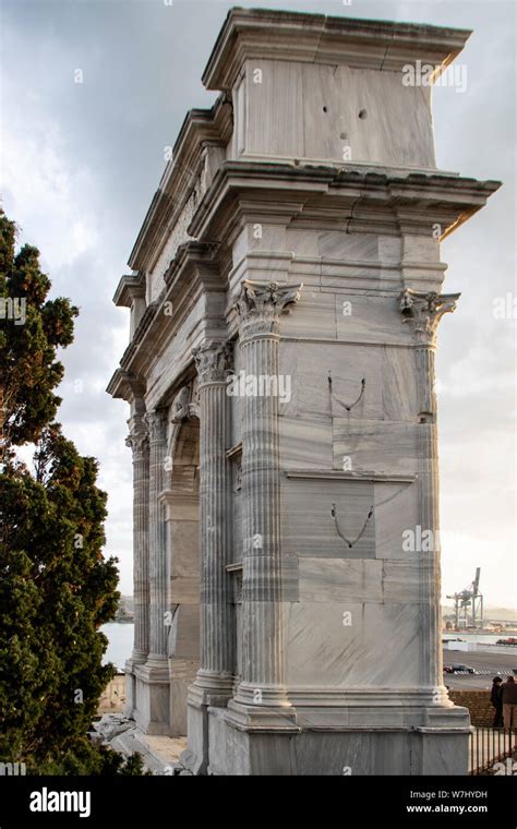 The Arch Of Trajan In Ancona A Roman Triumphal Arch Erected In Honour