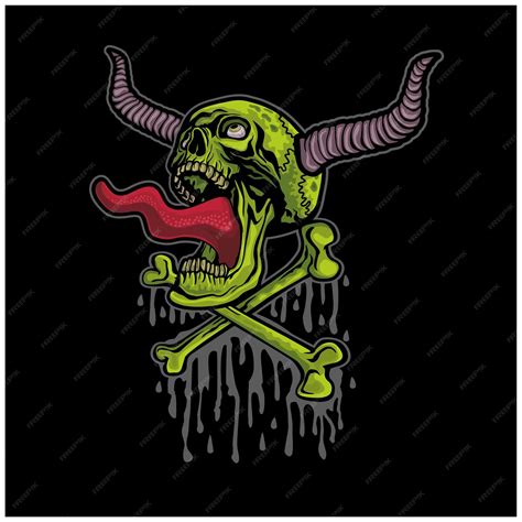 Premium Photo A Skull With A Red Skull And A Crossbones On It