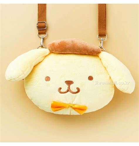 산리오 얼굴 봉제인형 크로스백 폼폼푸린 티몬