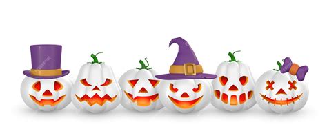 Cute Dibujos Animados 3d Calabaza De Halloween Con Cara De Miedo Y