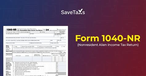 Irs Form 1040 Nr Us Tax Return For Non Resident Aliens