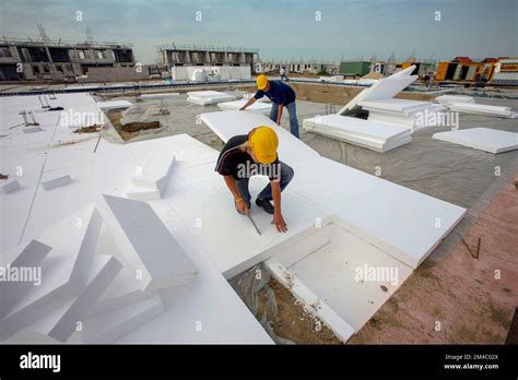 Netherlands Styrofoam An Isolation Material Is Placed On The Foundation Of Newly Built Housing