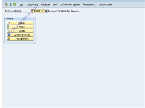 CRAM SAP Tcode For Archive Card Master Records