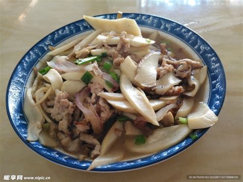 茭白肉丝摄影图 传统美食 餐饮美食 摄影图库 昵图网