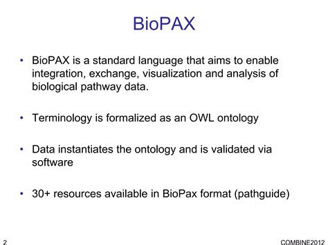 Biopax Models And Pathways Pptx