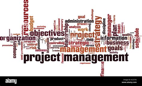 Project Management Word Cloud Concept Vector Illustration Stock Vector