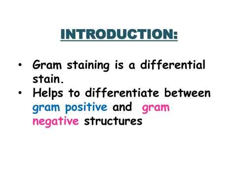 Presentation On Gram Staining And Modifications Pptx