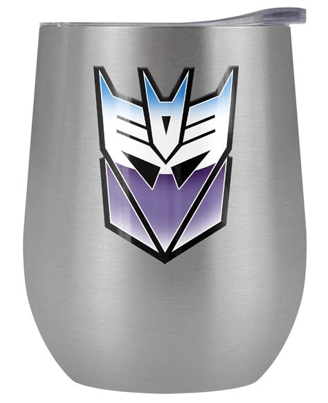 Transformers Official Vintage Decepticon Logo 12 Oz Stemless Tumbler