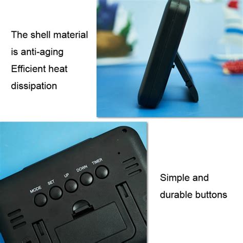 컬러 스크린 어린이 전자 알람 시계 Lcd 침대 옆 알람 시계 화이트 쉘 프레리