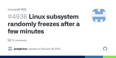 Linux Subsystem Randomly Freezes After A Few Minutes · Issue 4936