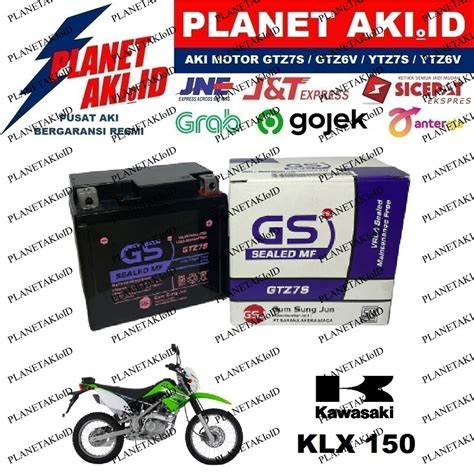 Jual Aki Motor Kawasaki KLX 150 GTZ7S Accu Kering MF Shopee Indonesia