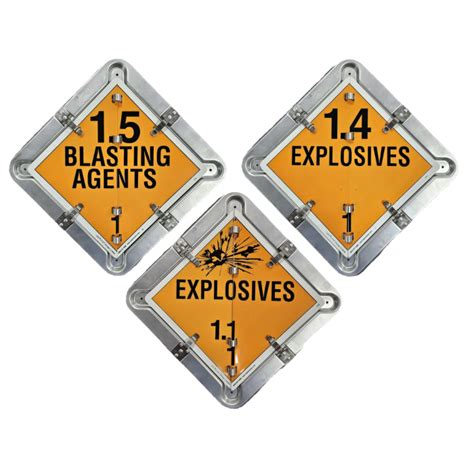 3 Legend Flip Placard Explosive 11 Explosives 14 Blasting Agent 15
