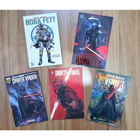 Pack 5 Hqs Star Wars Boba Fett Darth Maul Kylo Ren Darth Vader Shopee